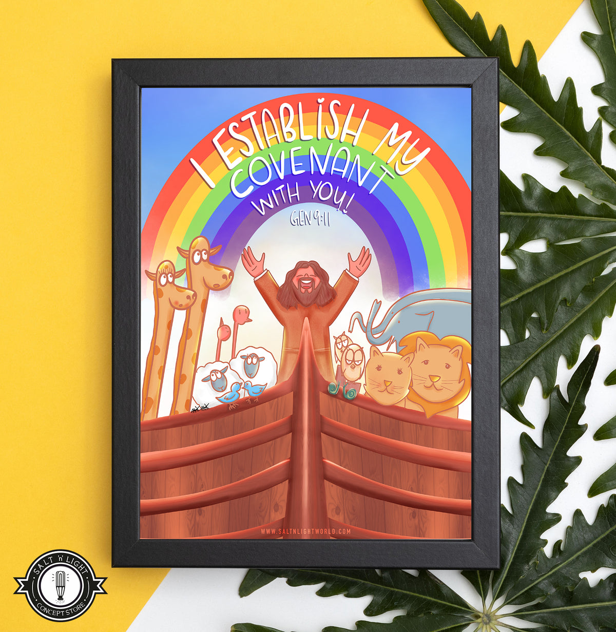 Rainbow Covenant | A5 Art Frame — Salt 'n' Light